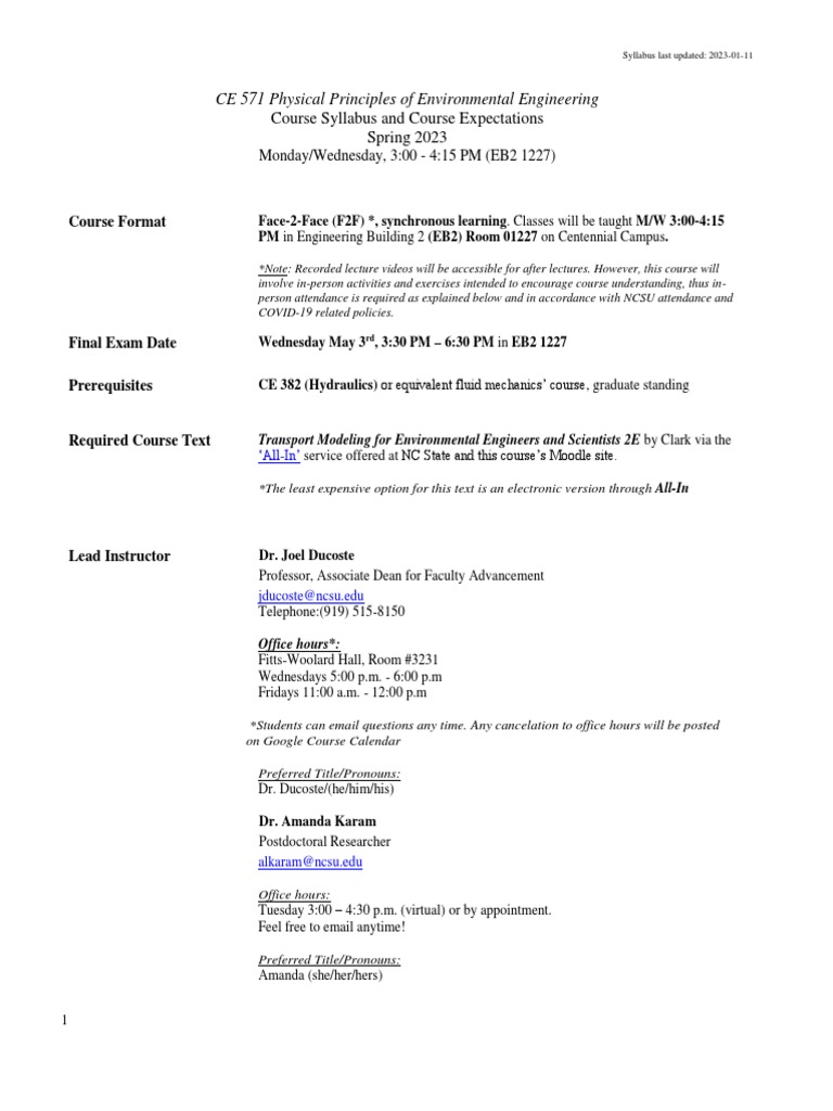 A Roadmap to Success: An In-Depth Syllabus Outlining Learning Objectives, Course Expectations ...