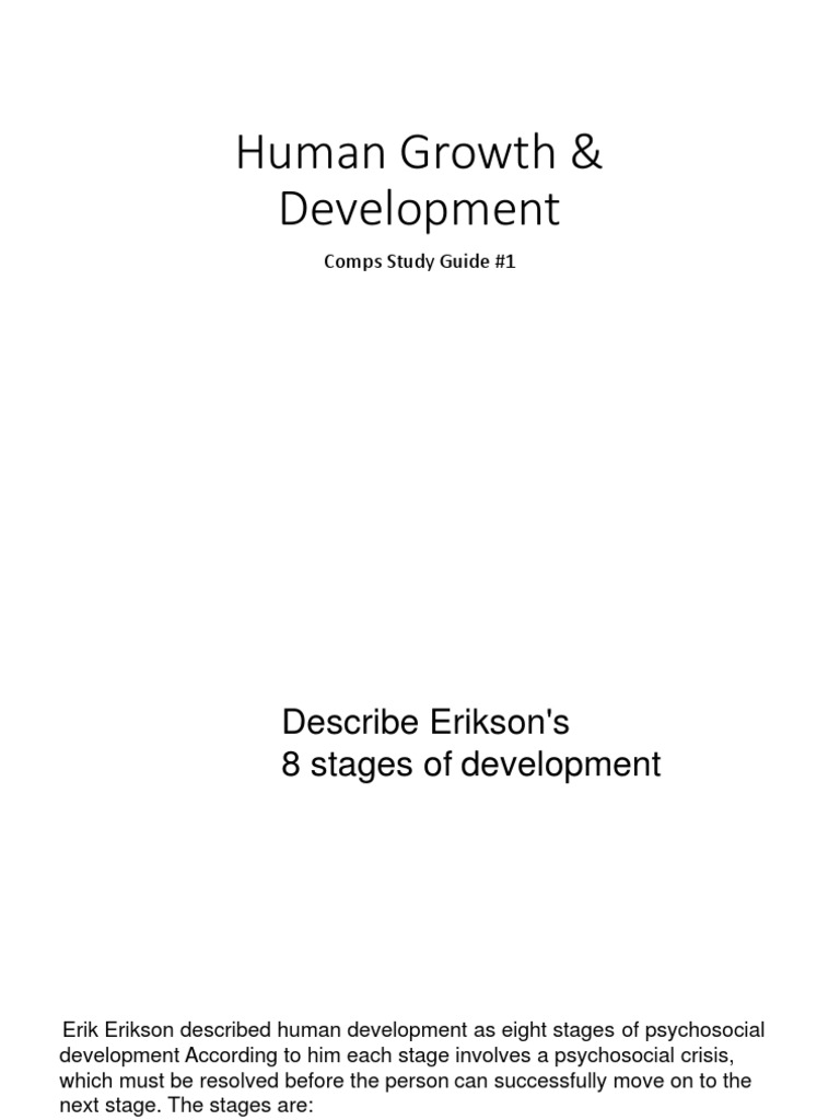Human Growth & Development Study Guide | PDF | Id | Nature Versus Nurture