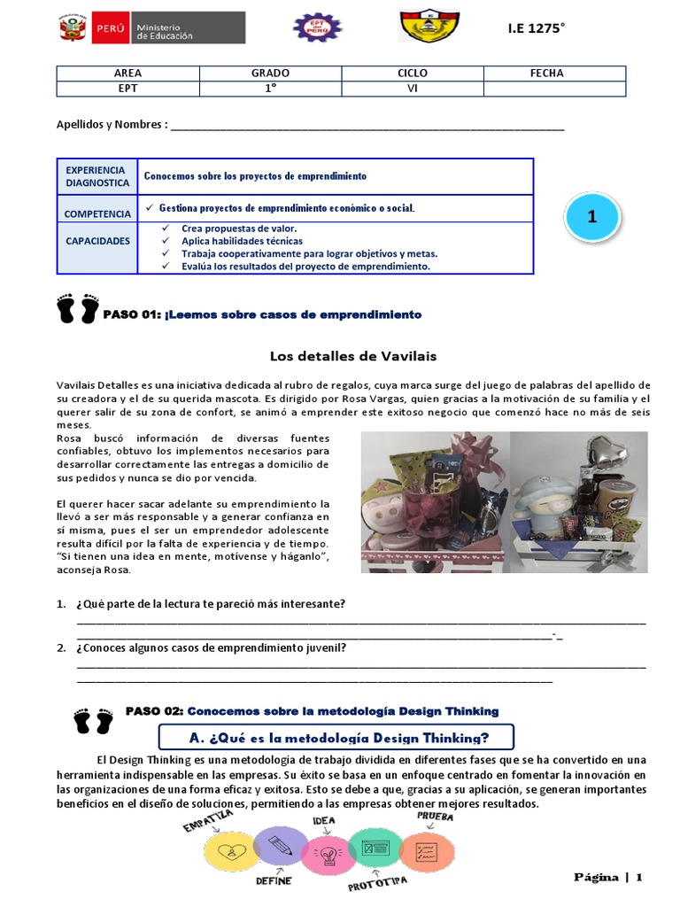 Evaluacion Diagnostica Ept VI Ciclo | PDF