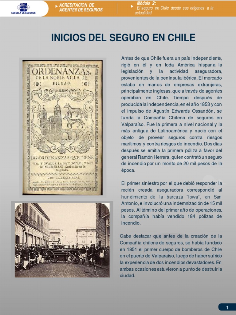 Modulo 2 Inicios Del Seguro en Chile | PDF | Seguro | Chile
