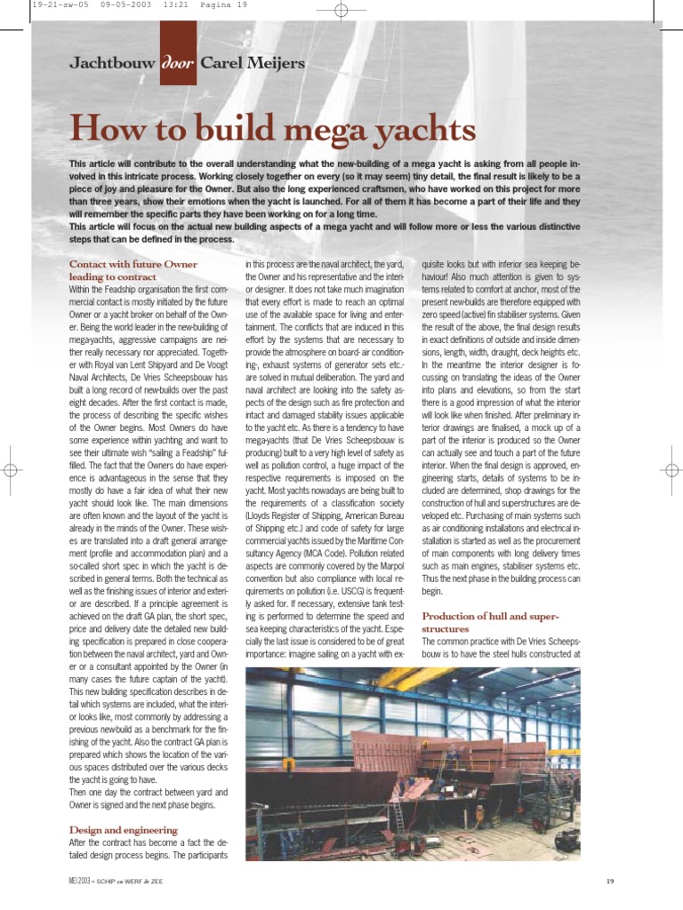 How to Build Mega Yachts: A Guide to the New Building Process from ...