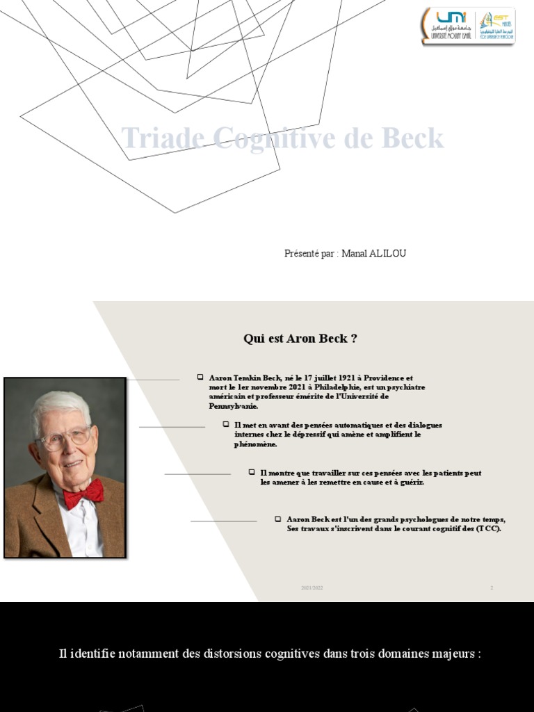 Triade Cognitive de Beck : Dépression et Distorsions | PDF | Dépression ...