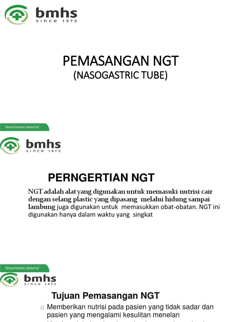 Pemasangan NGT: (Nasogastric Tube) | PDF
