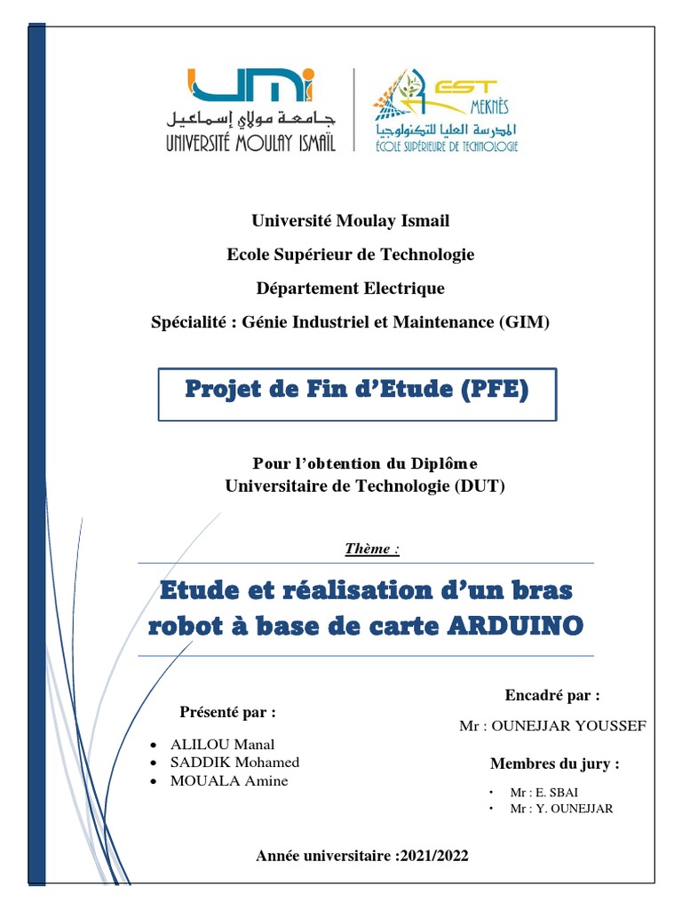 Bras Robotique Pfe | PDF | Robotique | Articulation (anatomie)