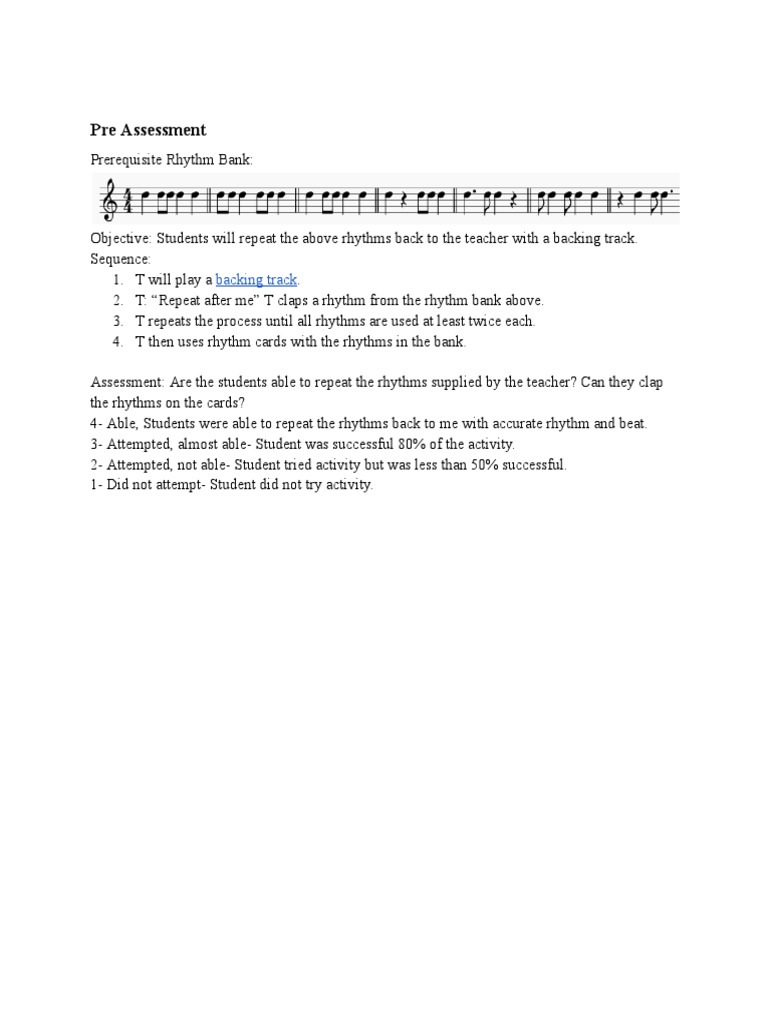 Elementary Pre Assessment | PDF