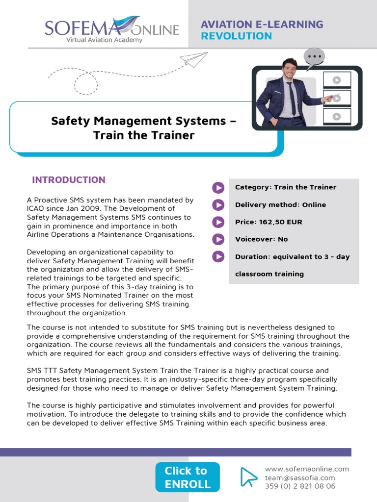 Developing Effective Safety Management System Trainers: A Train the ...
