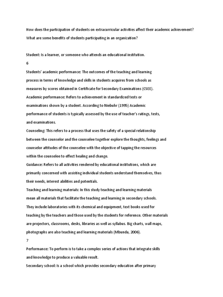 Impact of Extracurriculars on Academics | PDF