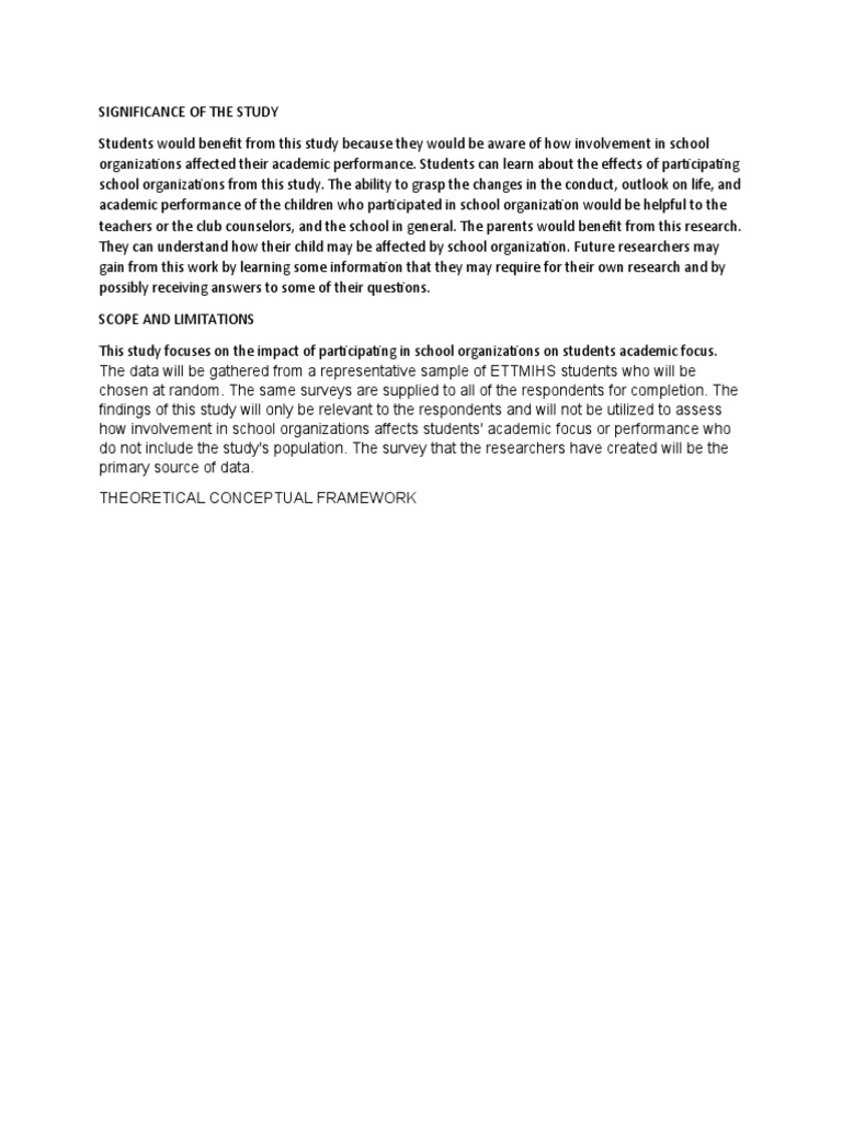 Significance of The Study | PDF