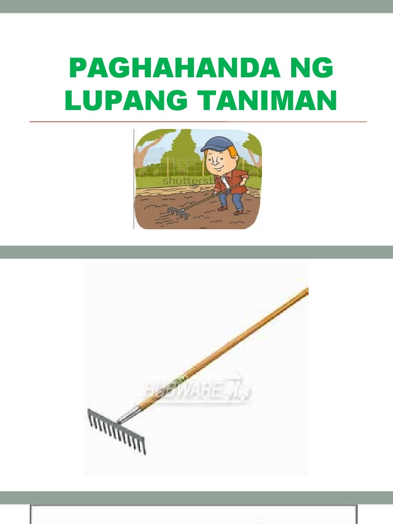 Paghahanda NG Lupang Taniman | PDF Paghahanda NG Lupang Taniman | PDF