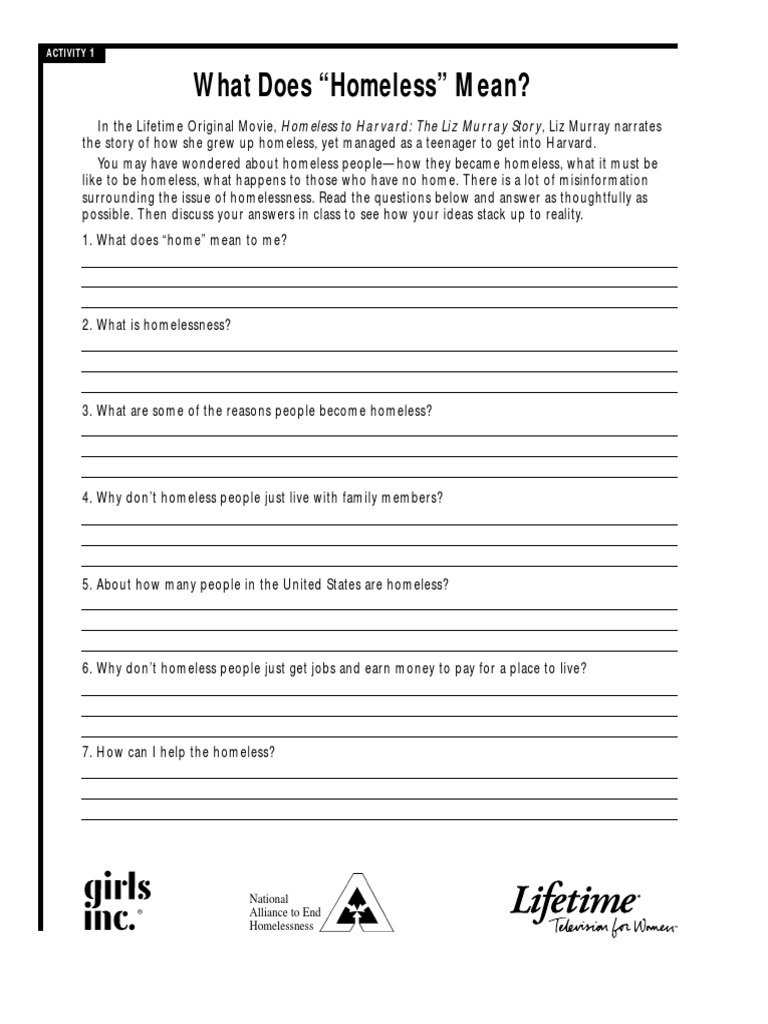 Homeless Harvard Discuss Guide 1 | PDF | Adolescence | Homelessness