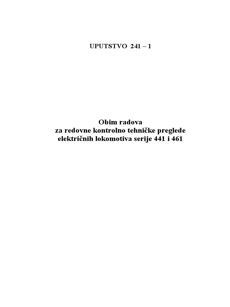 Obim Radova KTP 441-461 | PDF