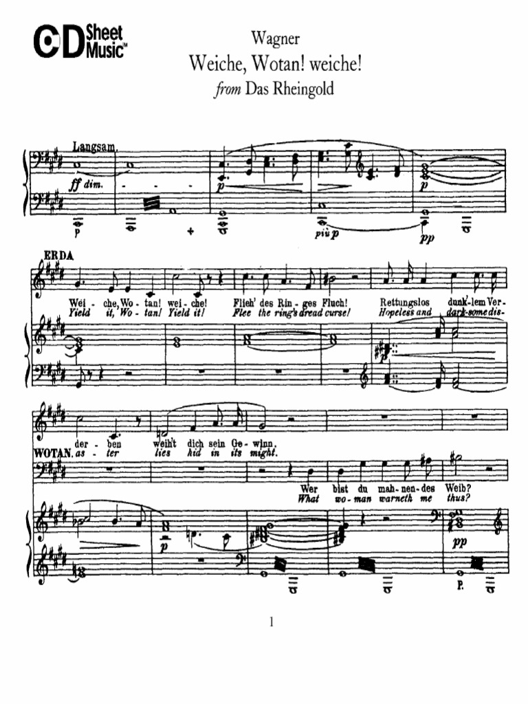 Richard Wagner - Das Rheingold - Weiche, Wotan, Weiche | PDF