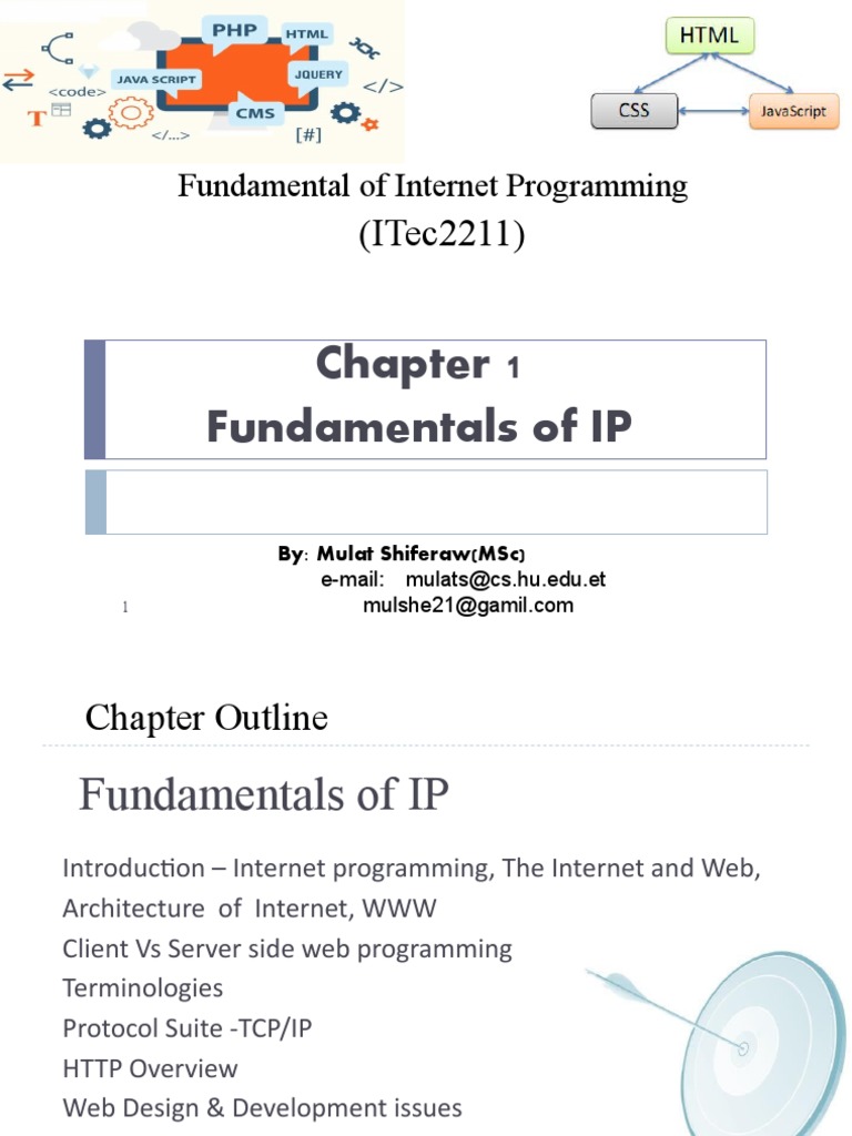 IP I 2015 Chap 1-Fundamentals of IP | PDF | World Wide Web | Internet & Web