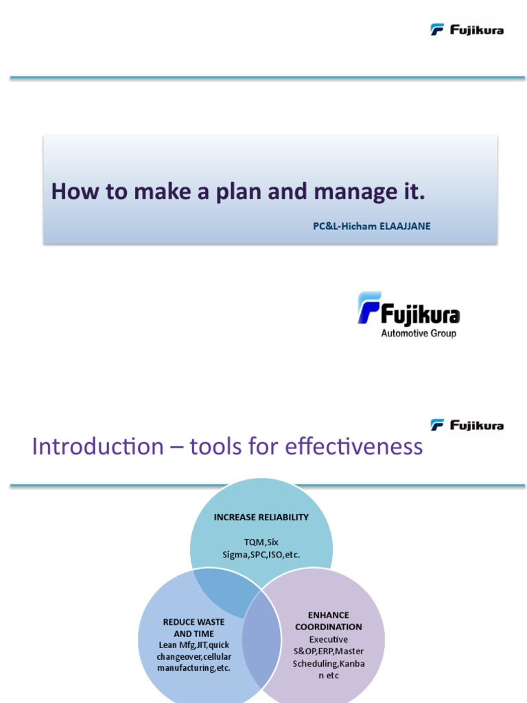 How To Make A Plan and Manage It.3 | PDF | Business | Marketing