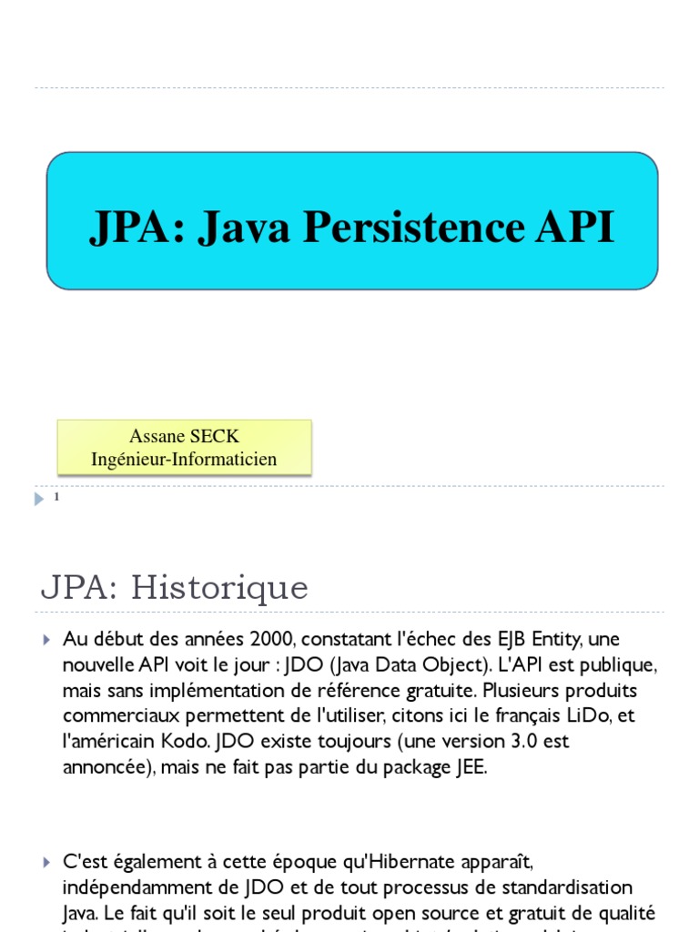 4 Jpa PDF | PDF | Java (Langage de programmation) | SQL