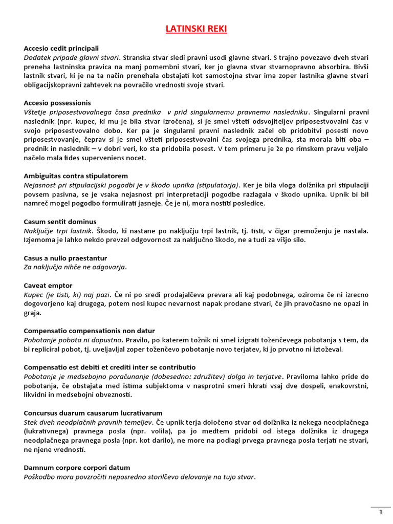 Latinski Reki | PDF