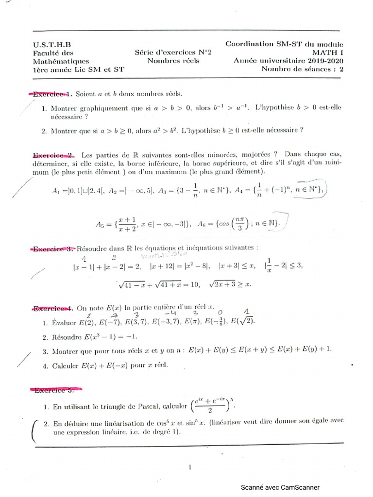 Série 2 + Correction | PDF