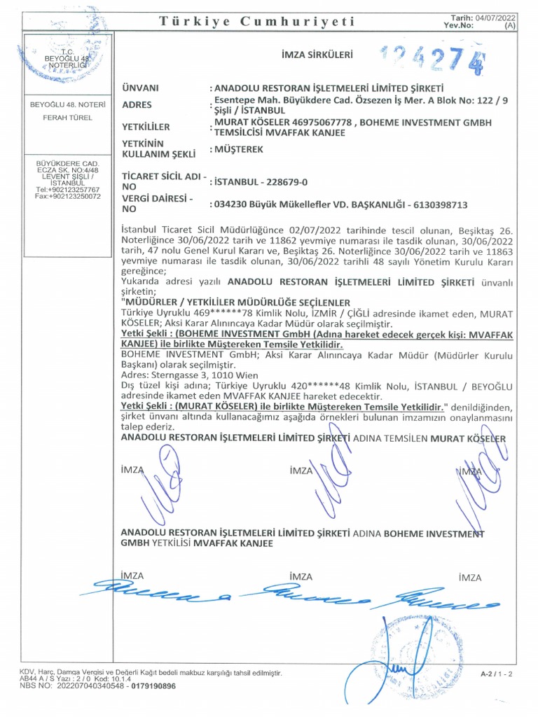 2022 Imza Sirkuleri | PDF