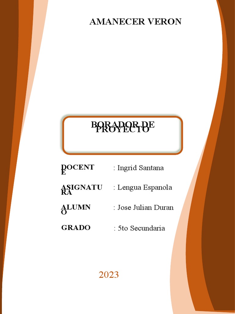 Borrador Proyecto | PDF