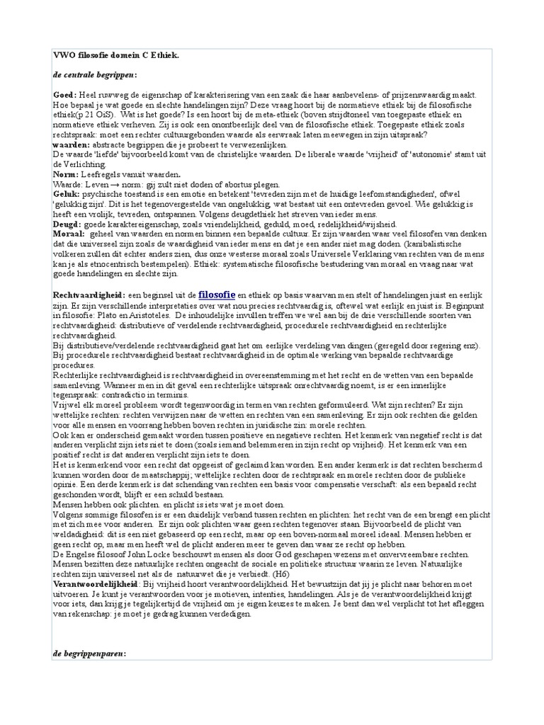 De Centrale Begrippen:: Filosofie | PDF
