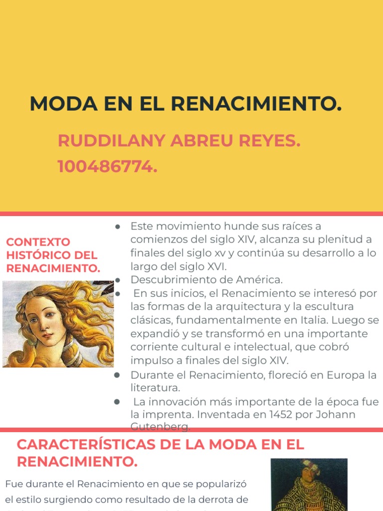El Renacimiento. | PDF | Ropa | Renacimiento
