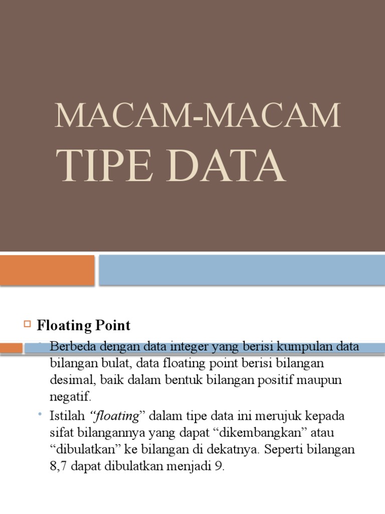 Pembahasan - Mengenal 6 Tipe Data Pemrograman | PDF