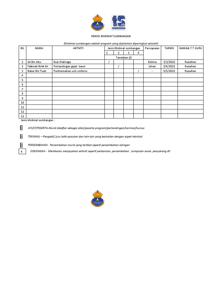 Borang Khidmat Sumbangan | PDF