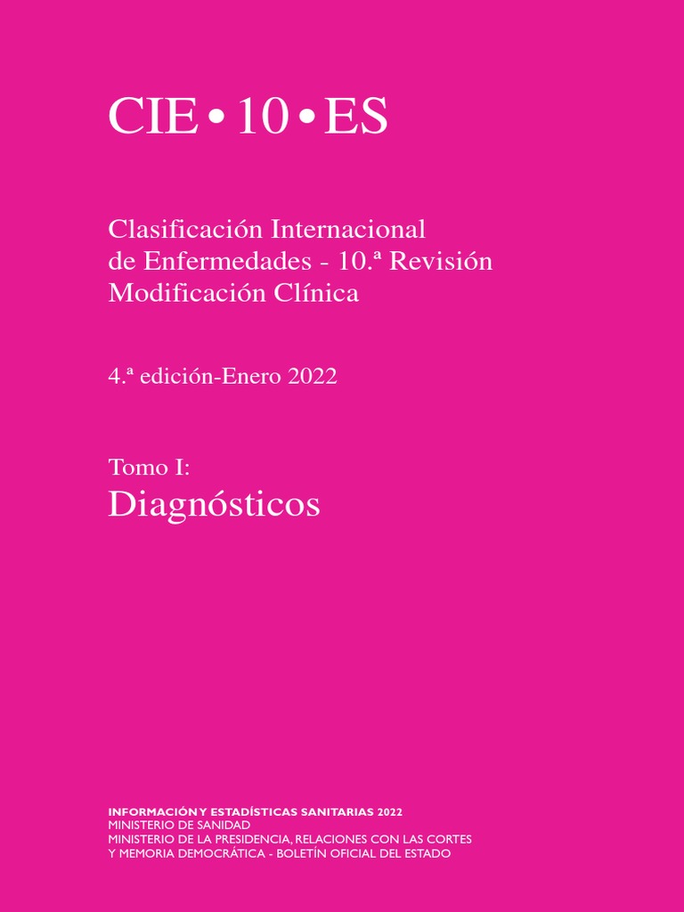 Cie - 10 - Es: Diagnósticos | PDF | Medicina | Medicina CLINICA