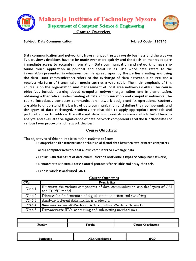MITM - Course Overview | PDF | Computer Network | Communication