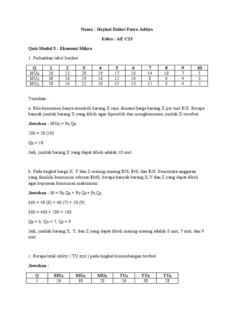 Ekonomi Mikro 5 | PDF