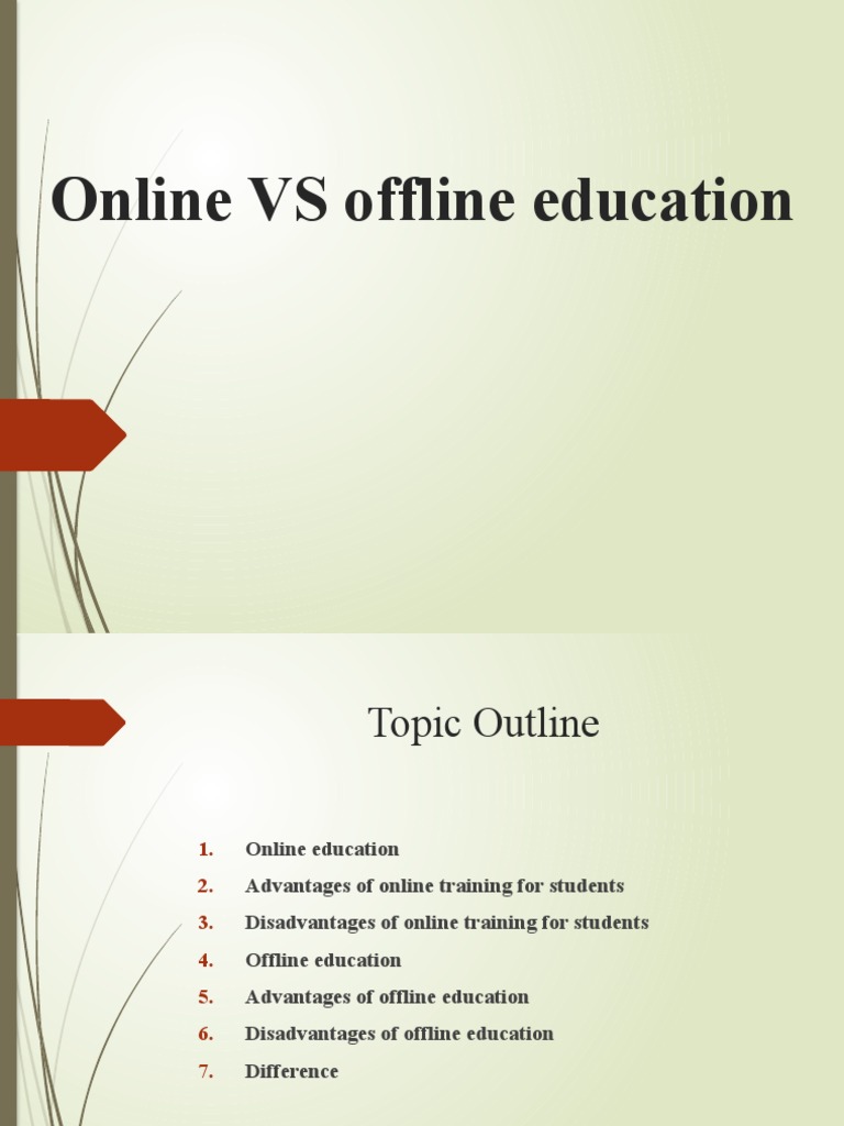 Online Vs Offline Education | PDF | Educational Technology | Distance ...