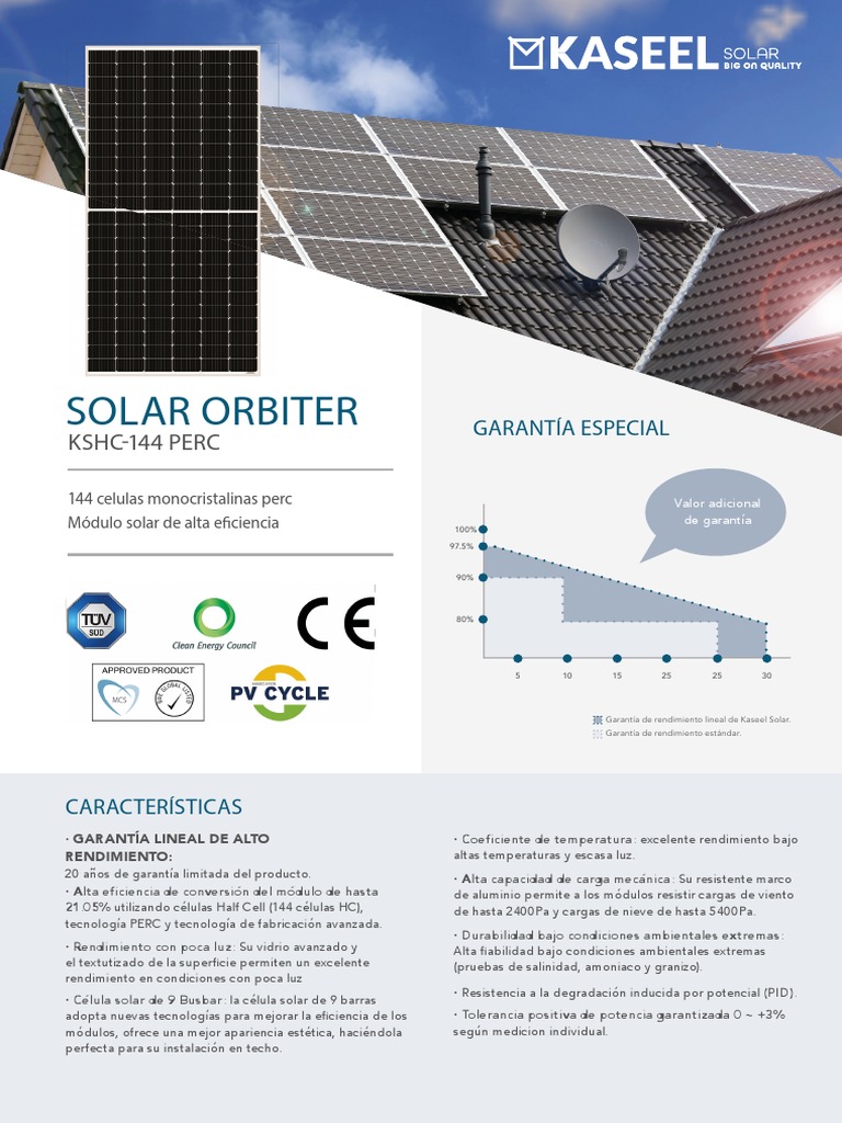 Panel Solar W Kaseel Mono Perc HC 10992051 Techsheetsup | PDF | Resistor | Ingenieria Eléctrica