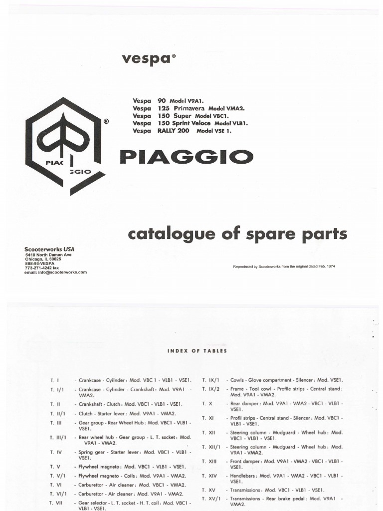 PMVSE Vespa Service Manual PDF | PDF | Piston | Mechanical Engineering