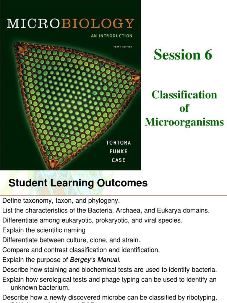 MIDTERM - SESSION 6 - Chapter 10 - Classification of Microorganisms PDF ...