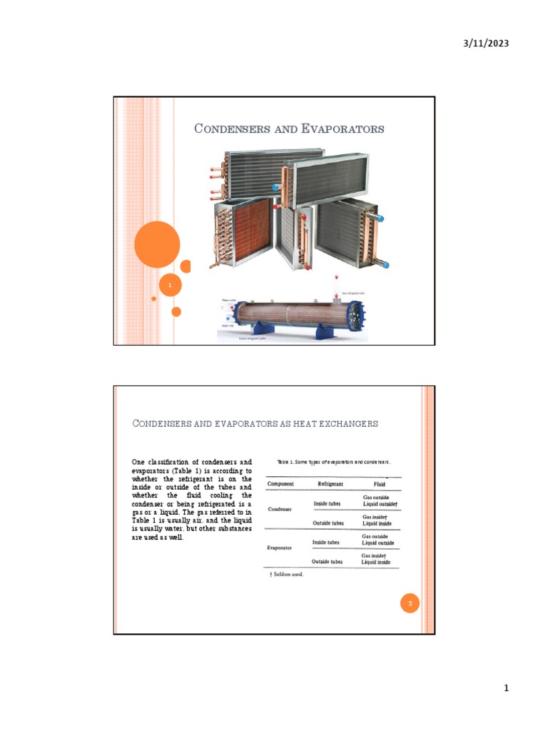 Condensers and Evaporators | Download Free PDF | Heat Exchanger | Heat ...