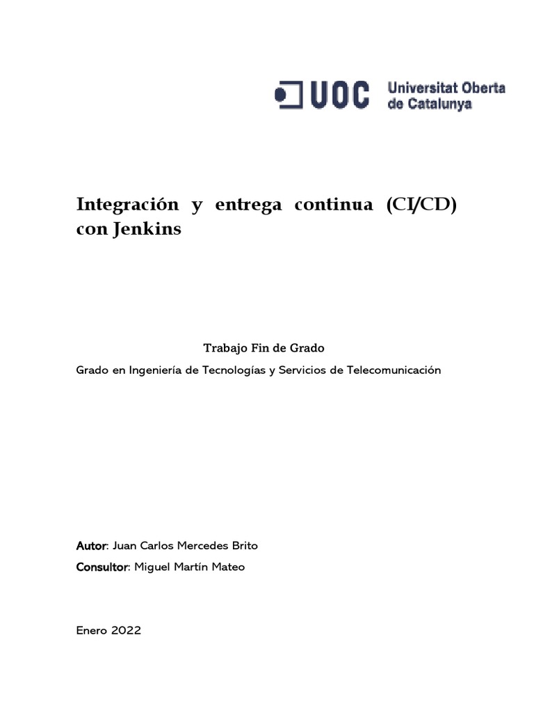 Integración y Entrega Continua (CI/CD) Con Jenkins | PDF | Software ...