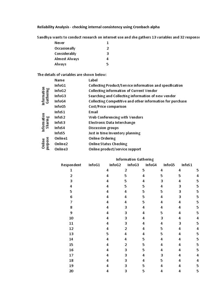 Reliability SPSS Practice Exercises | PDF | Computing | Information Technology