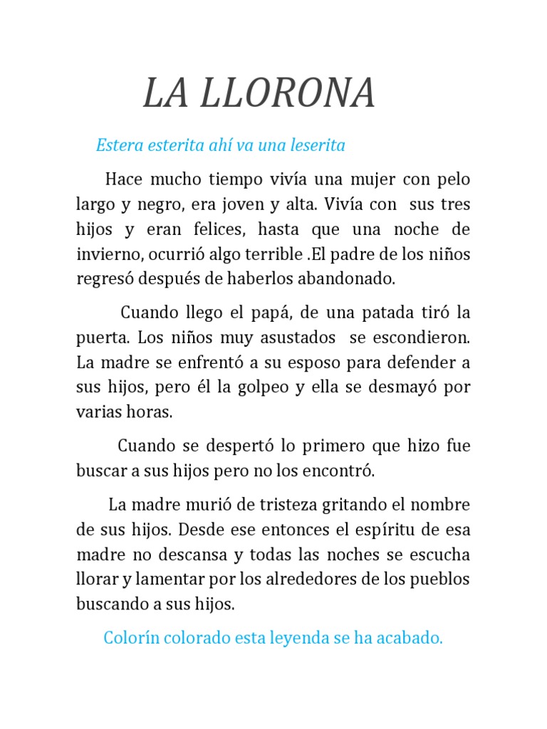 La Llorona | PDF