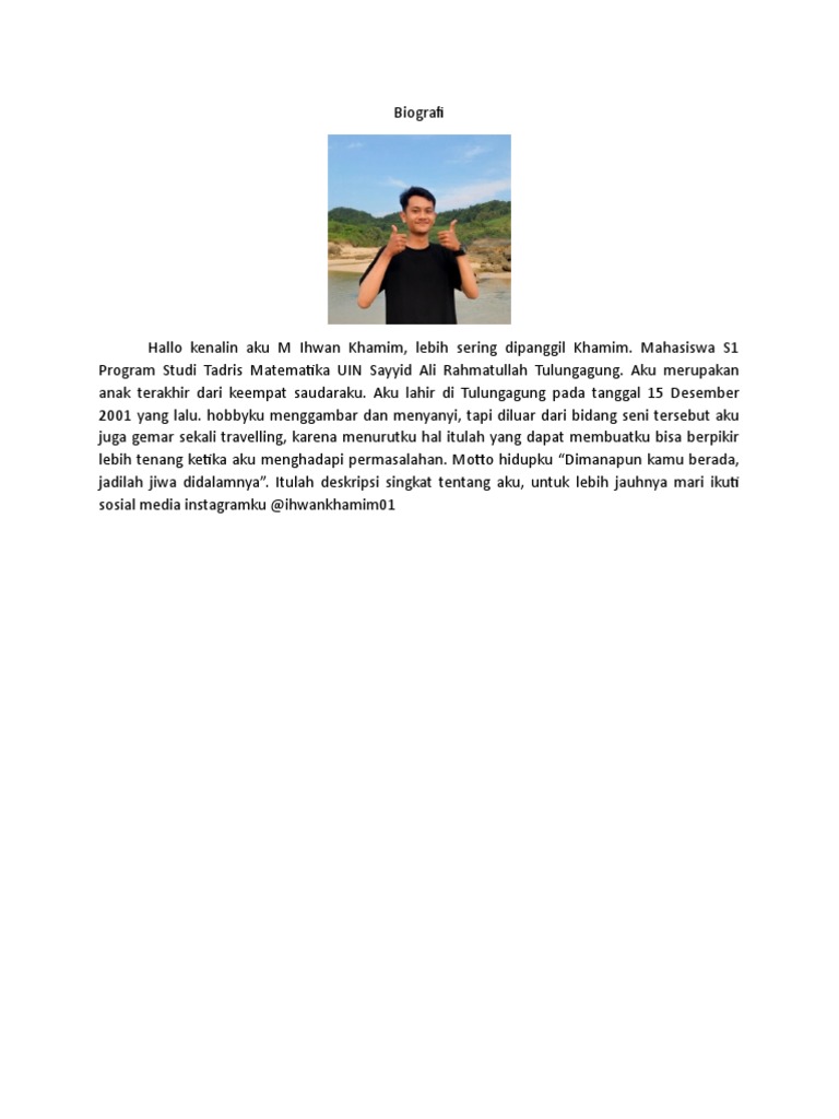 Biografi M Ihwan Khamim | PDF