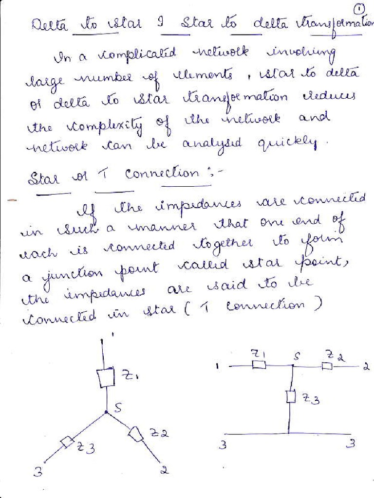 NT-MODULE1-PART5-Star Delta Transformation Derivation | PDF | Teaching ...