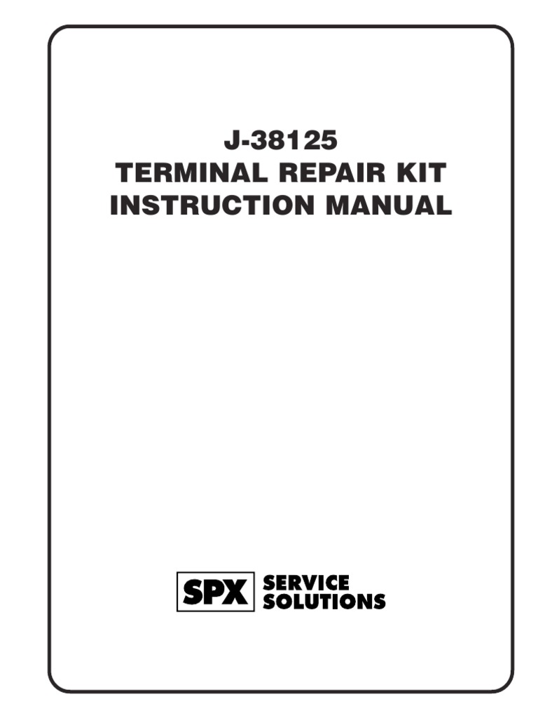 J-38125 Terminal Repair Kit Manual | PDF | Electrical Connector ...