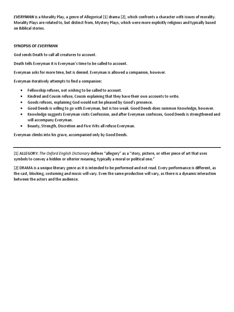 Everyman in A Nutshell | PDF