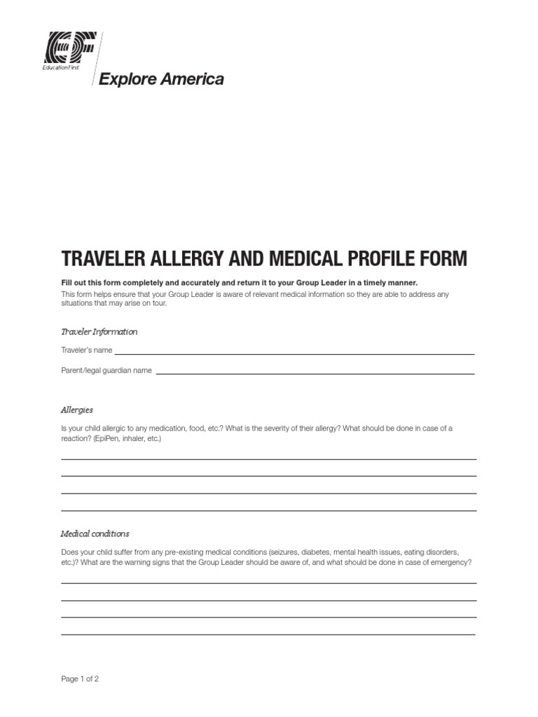Allergy Form | PDF