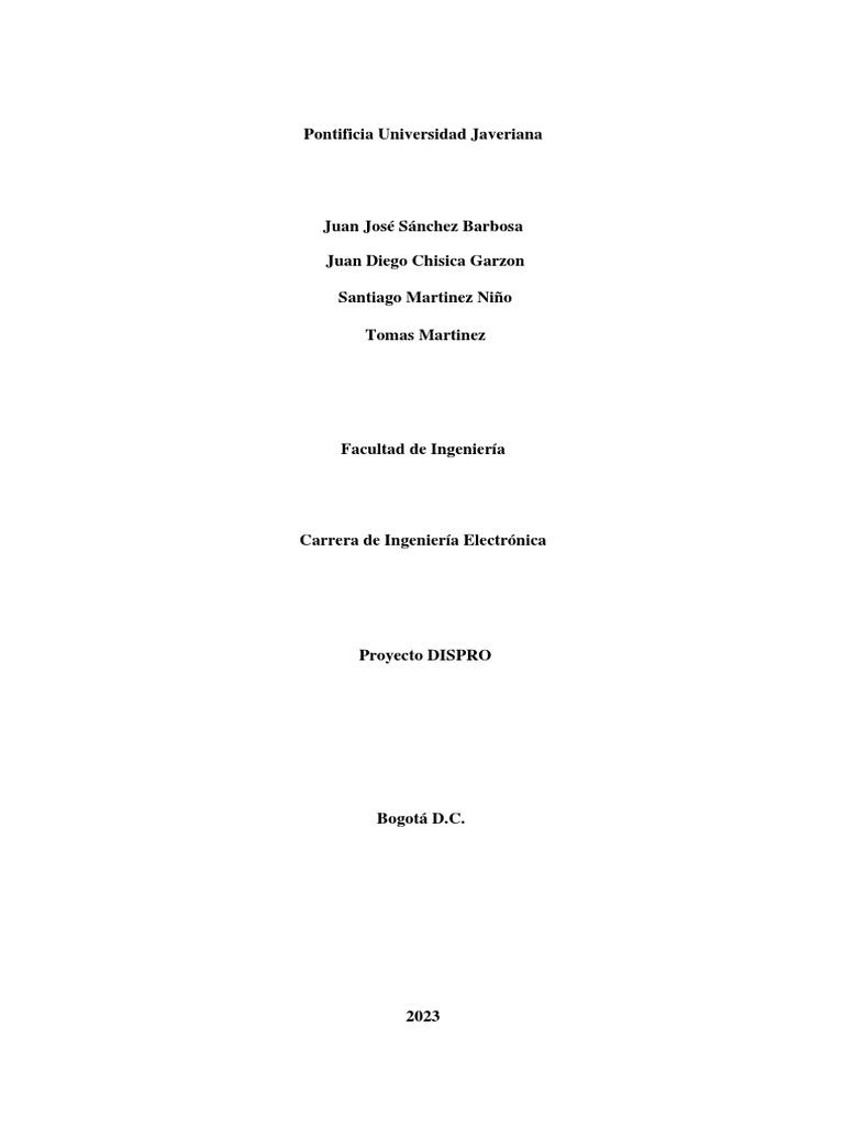 Proyecto Dispro | PDF | Informática