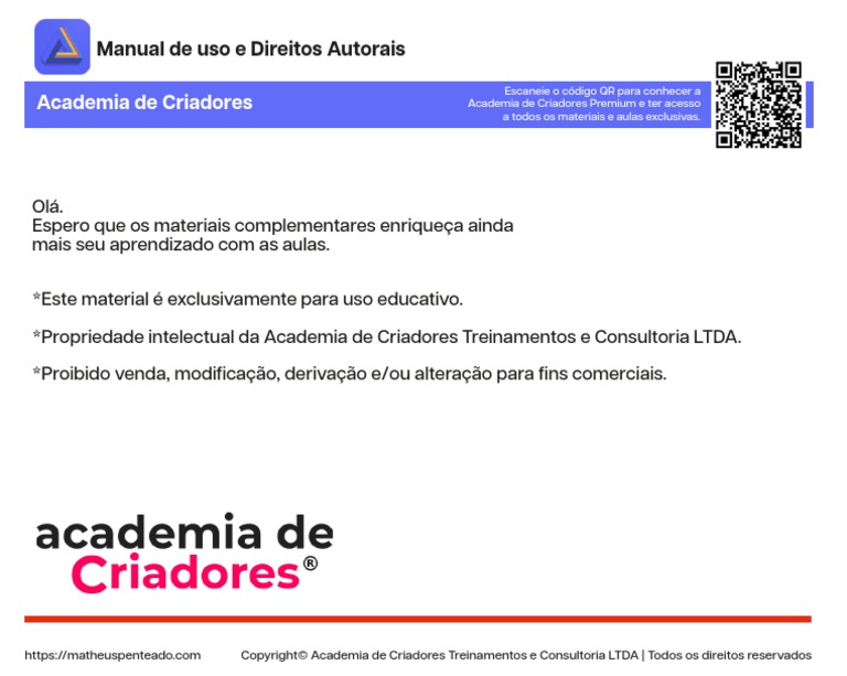 Manual de Uso e Direitos Autorais PDF | PDF