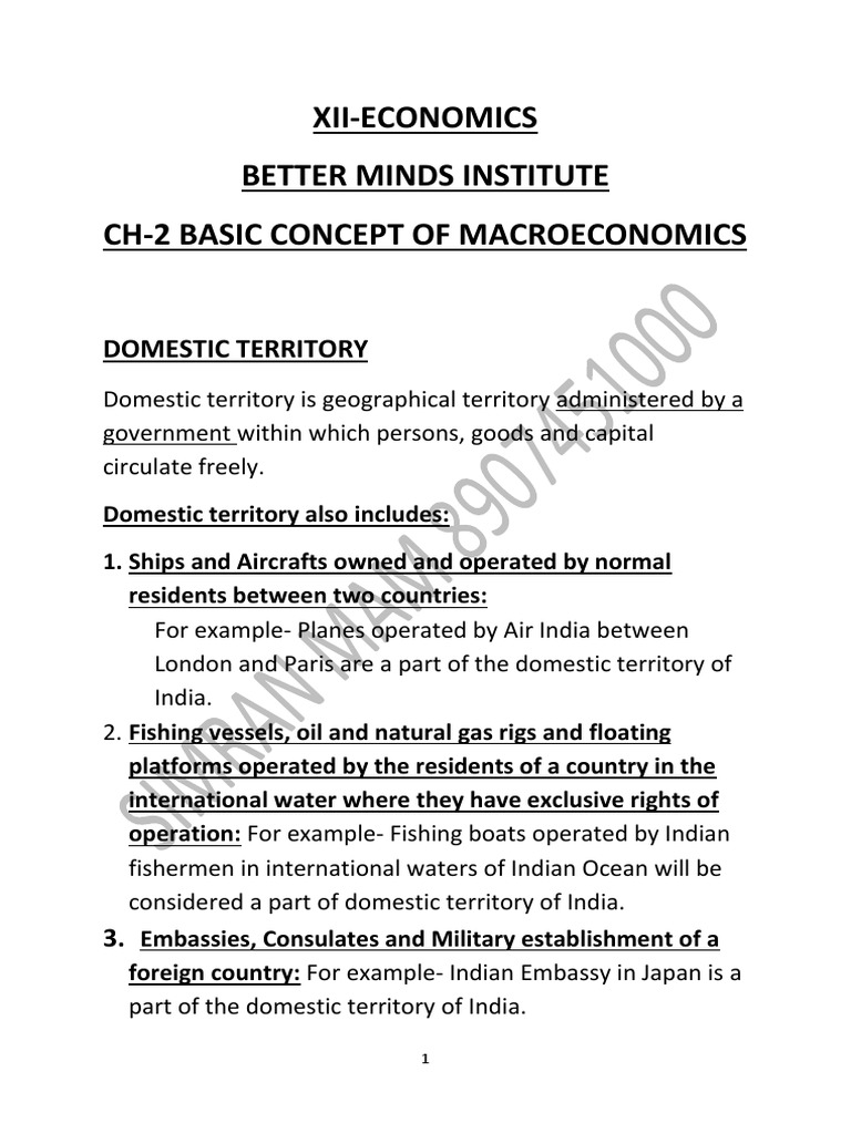 CH-2 Basic Concept of Macroeconomics PDF | PDF | Goods | Depreciation