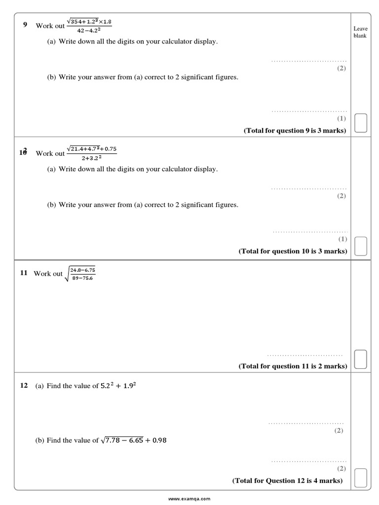 Math Exam Questions and Solutions | PDF | Triangle | Geometry