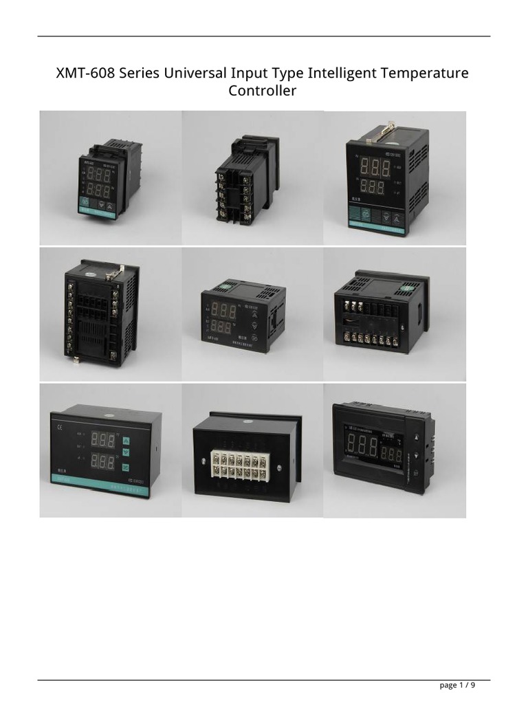 XMT-608 Series Universal Input Type Intelligent Temperature Controller | PDF | Control Theory ...