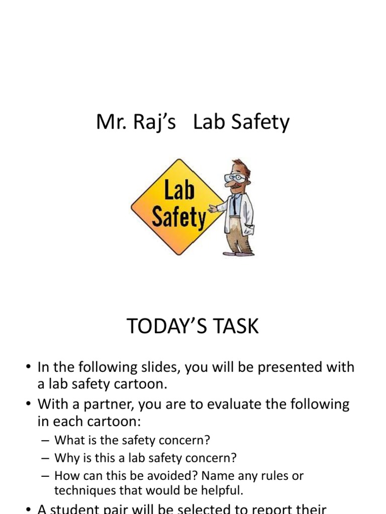 Lab Safety Cartoons: Identifying Safety Concerns and Preventative ...