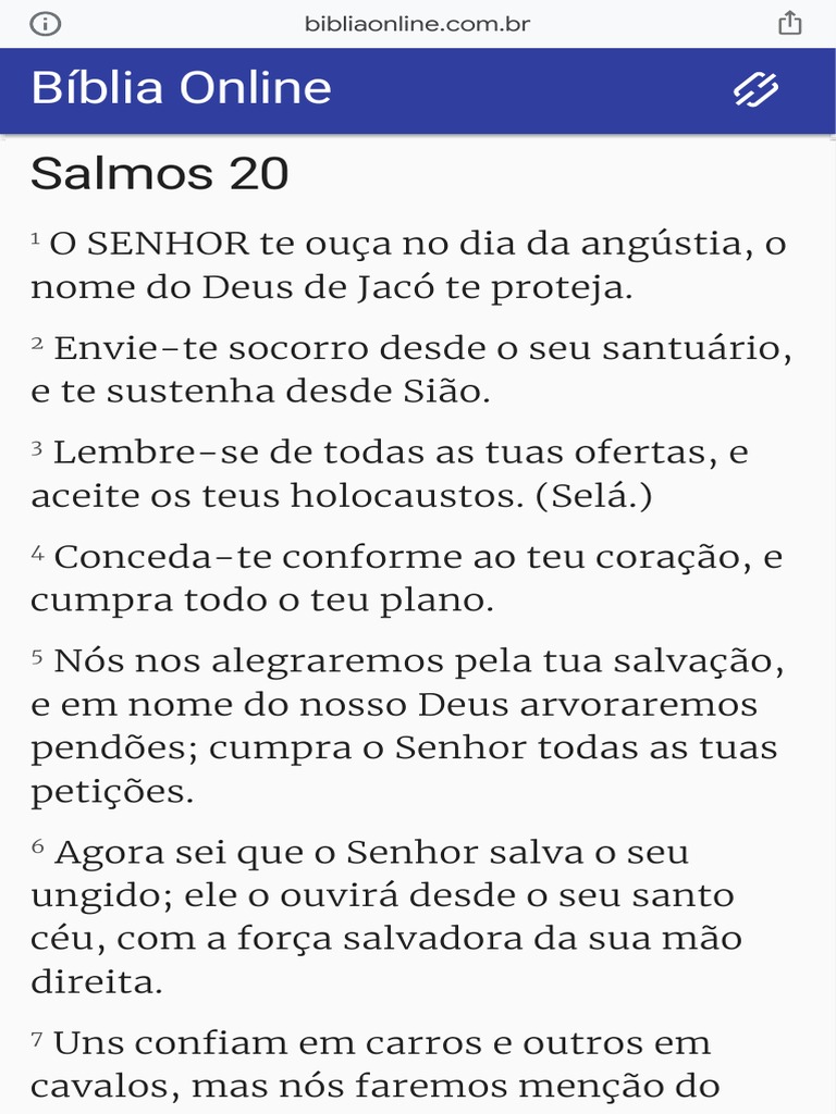 Salmos 20 Bíblia Online | PDF
